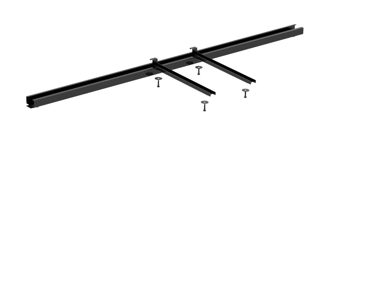 Cornerstone drawer bracket bar 72", ESD black | Treston