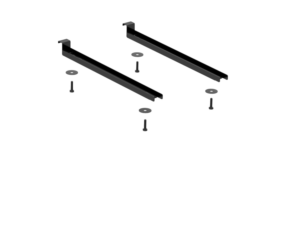 Cornerstone drawer mounting hardware, ESD black | Treston