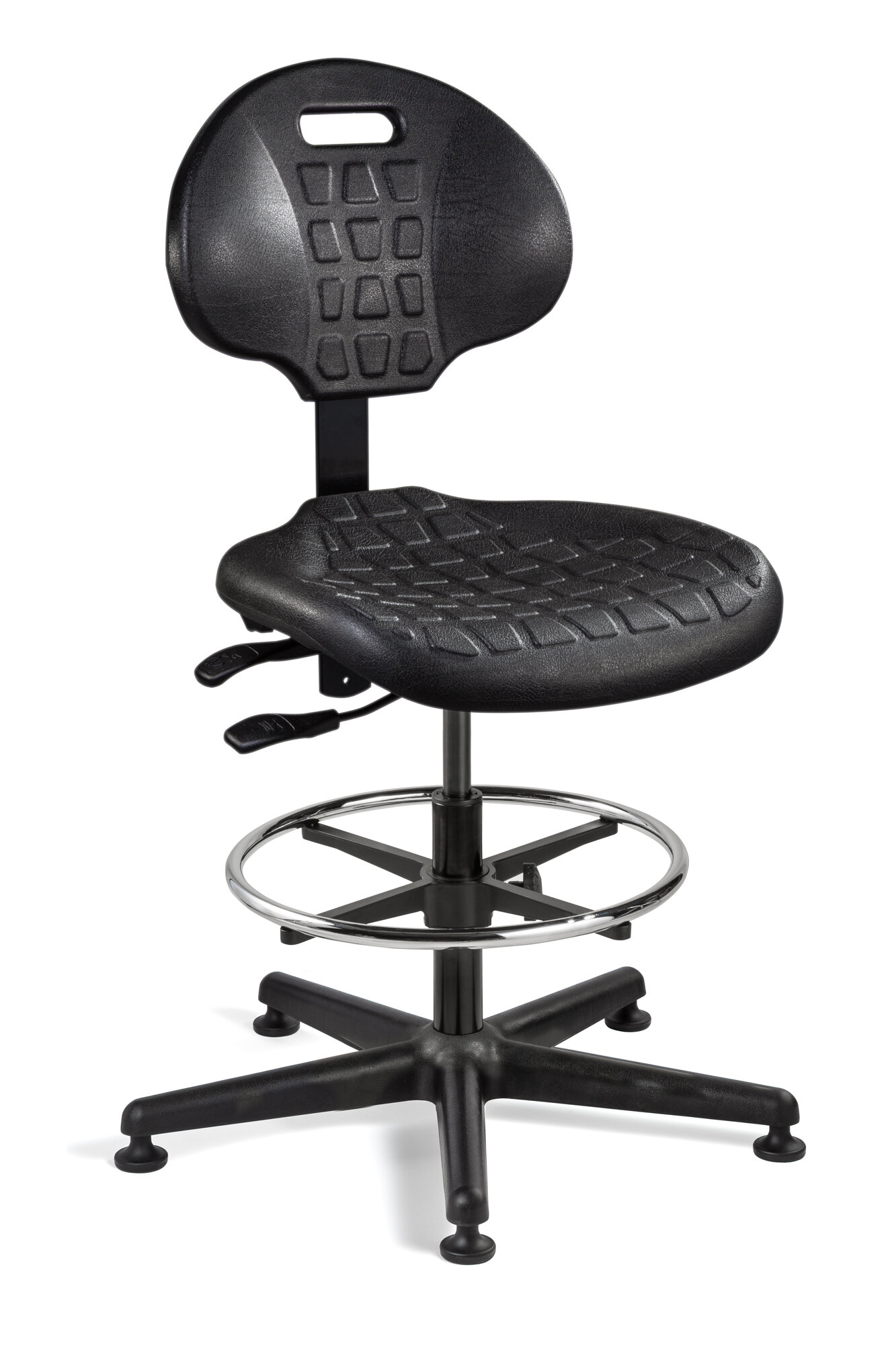 Everlast Black Polyurethane Chair, Articulating Seat & Back | Treston