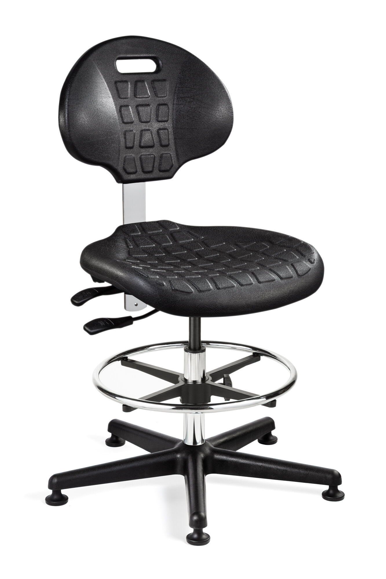 Everlast ISO 4 Cleanroom Black Polyurethane Chair, Articulat | Treston