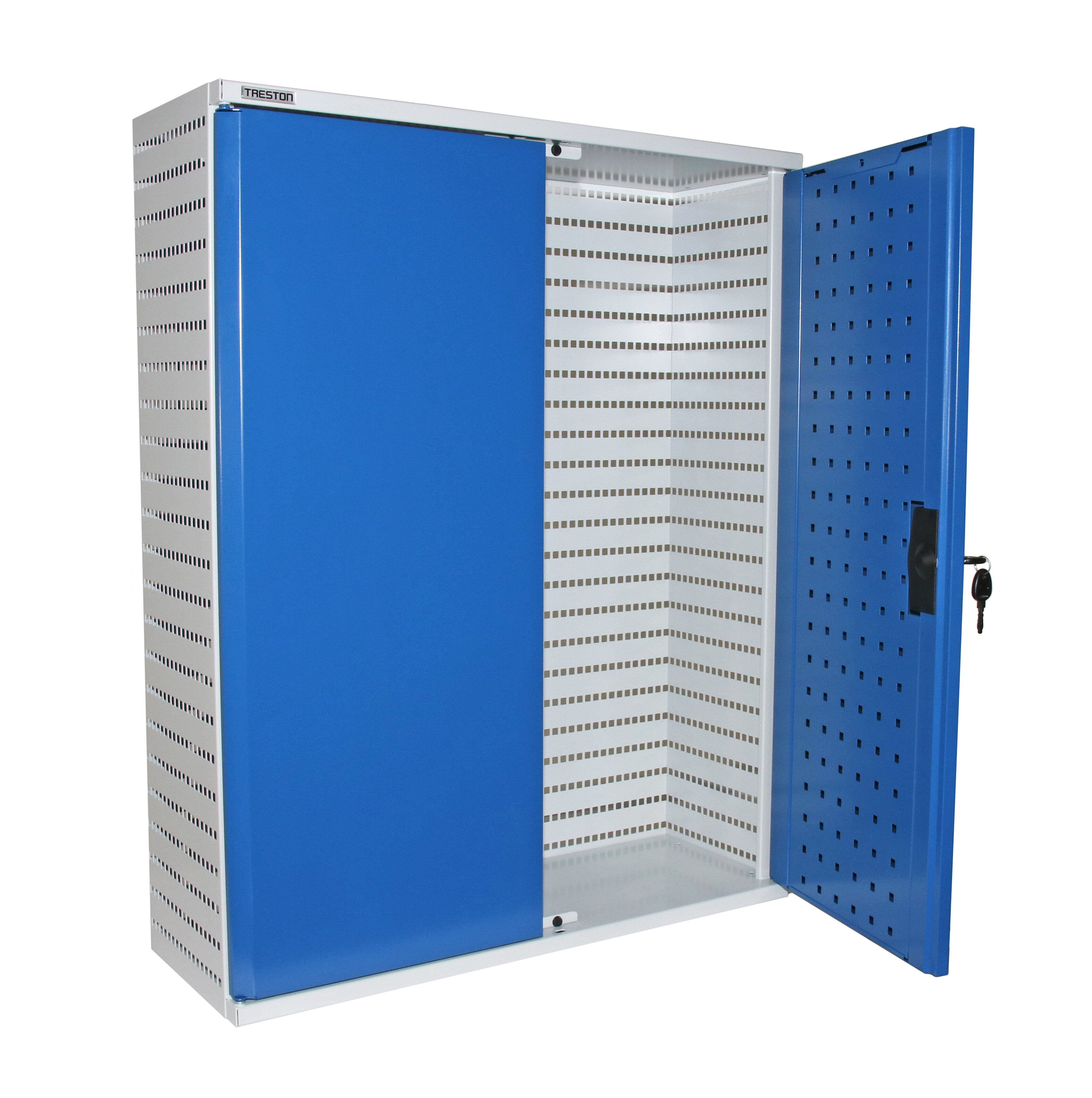 Perforated tool cabinet, blue M30 | Treston