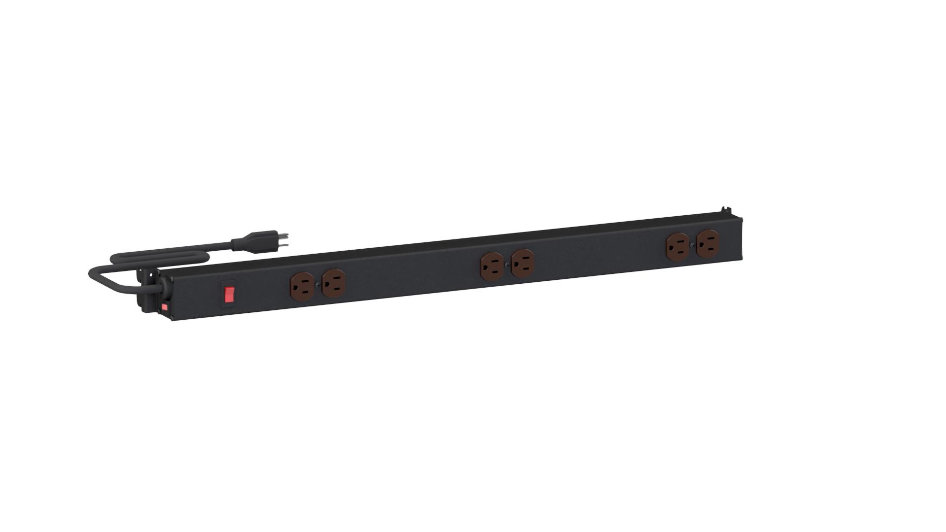 Power rail, M30, 6 outlet (NEMA 5-20R), 20 Amp | Treston
