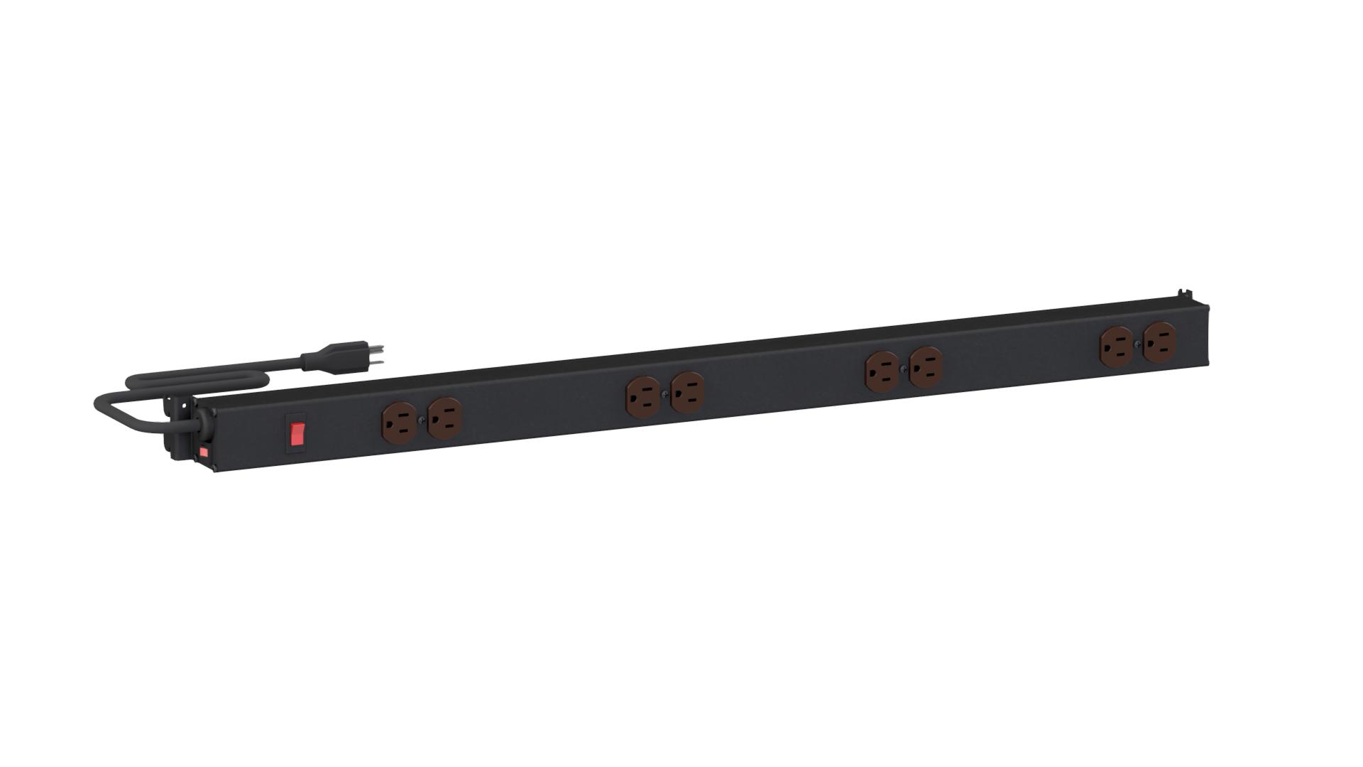 Power rail, M36, 8 outlet (NEMA 5-15R), 15 Amp | Treston