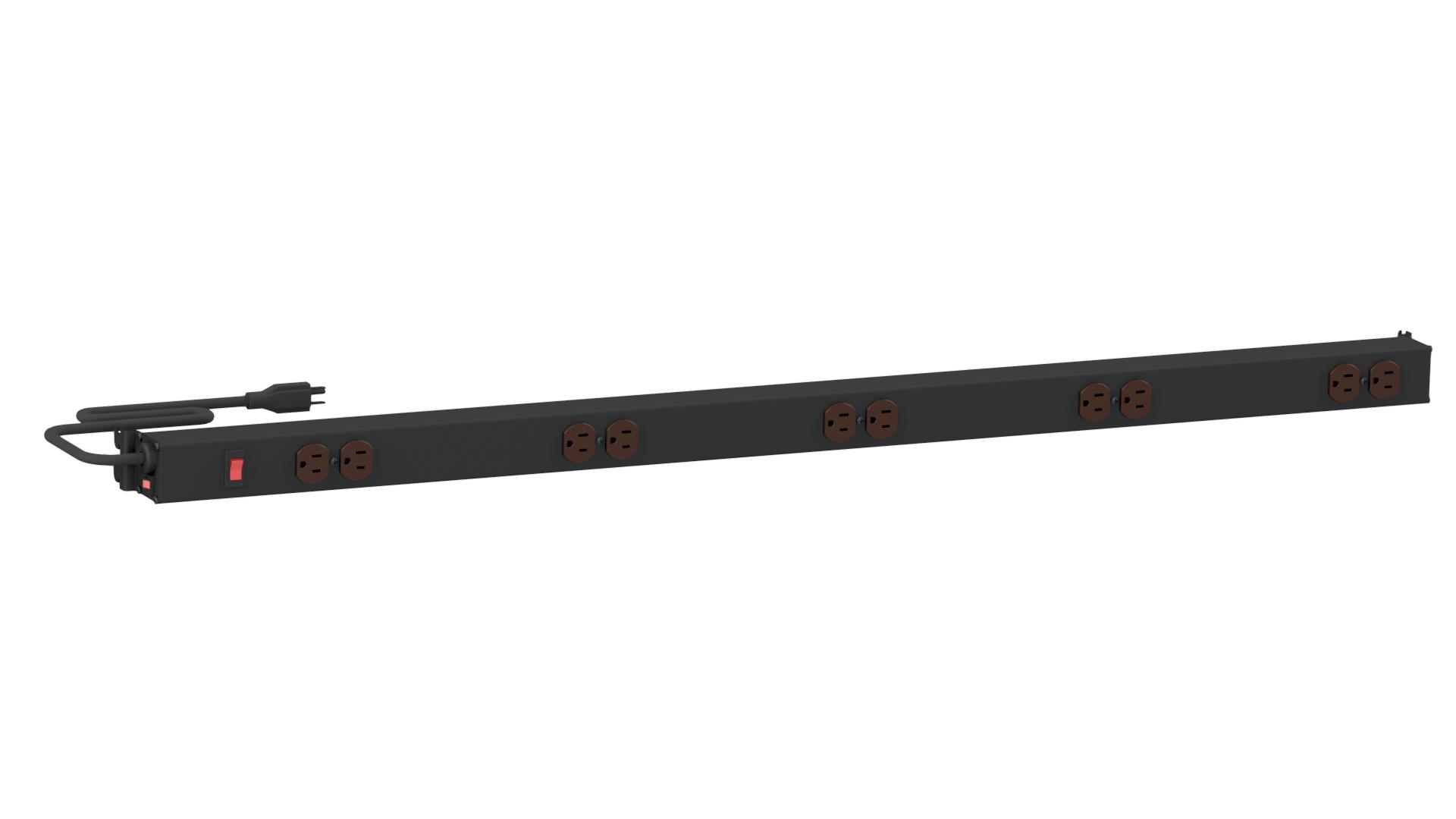 Power rail, M48, 10 outlet (NEMA 5-15R), 15 Amp | Treston
