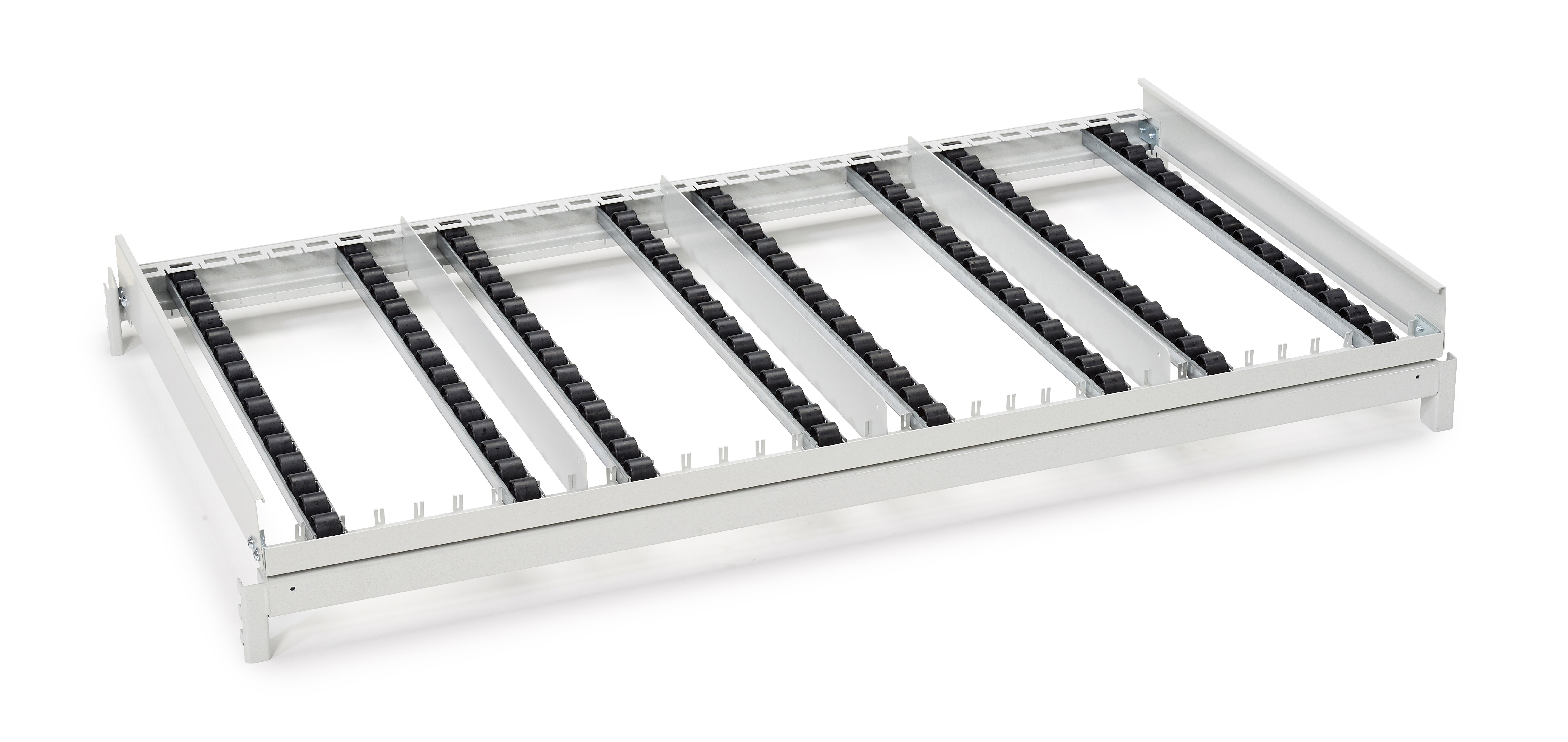 Roller top M53 FiFo Flow Rack rear extension ESD | Treston