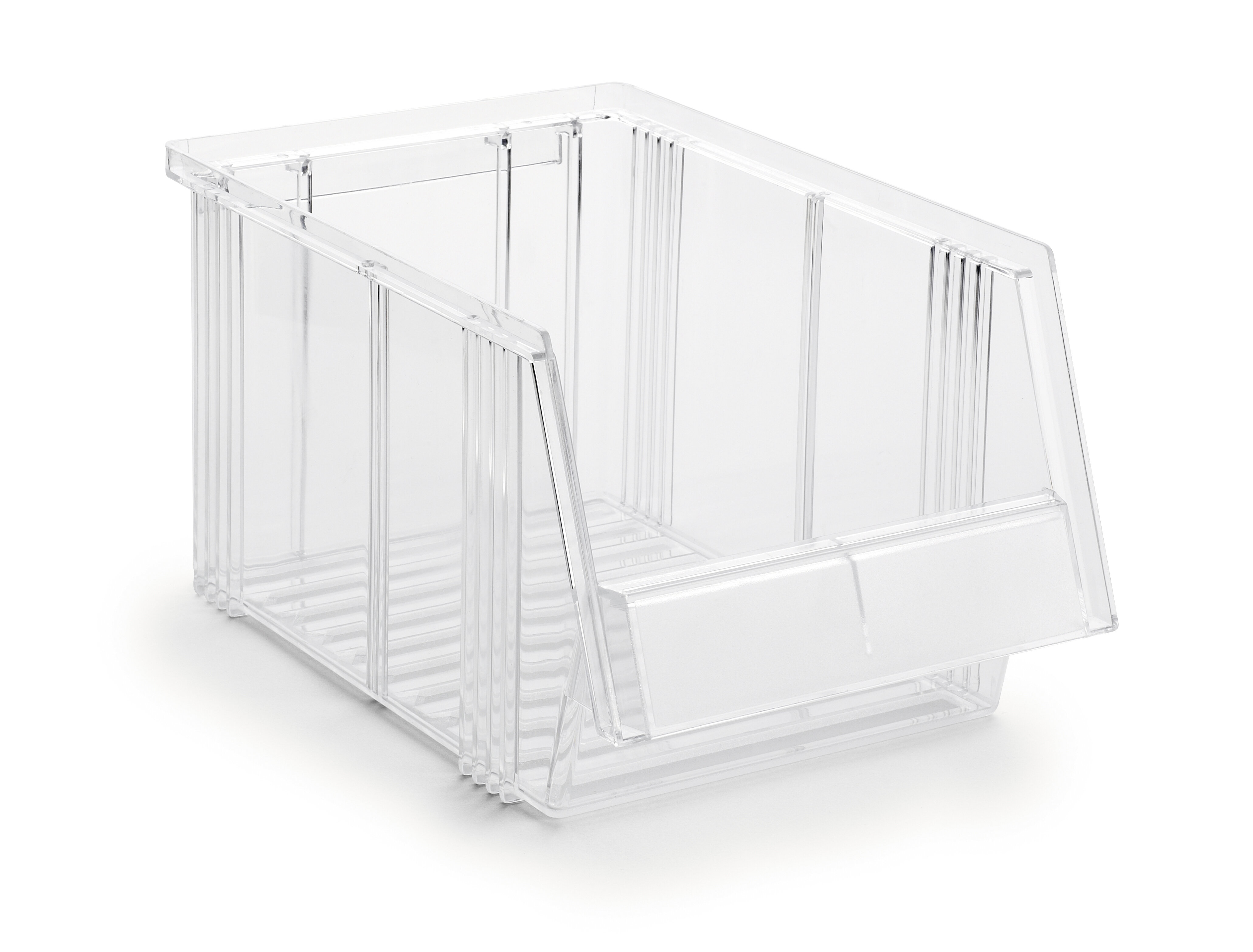 Stacking Bin - Clear - 11.81"Dx7.32"Wx6.14"H O.D Case of 24 | Treston