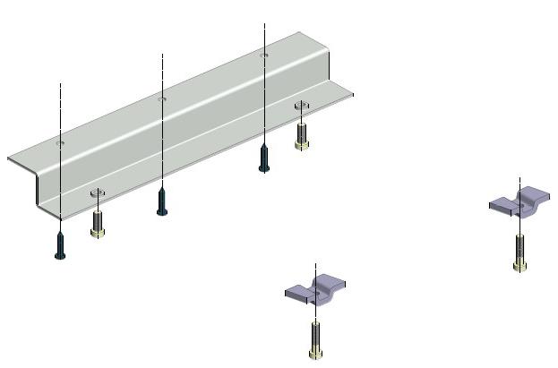 Drawer unit 45 fastening set for Concept hand cra | Treston