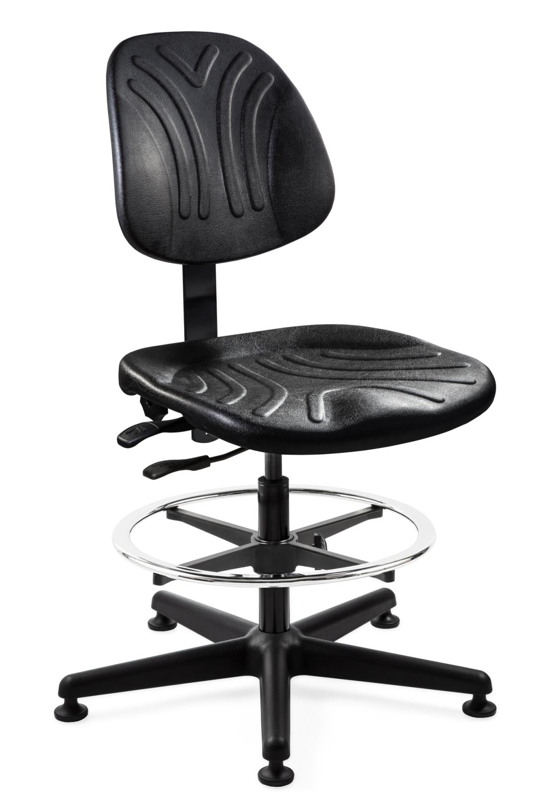Dura Heavy-Duty Black Polyurethane Chair, Articulating Seat | Treston