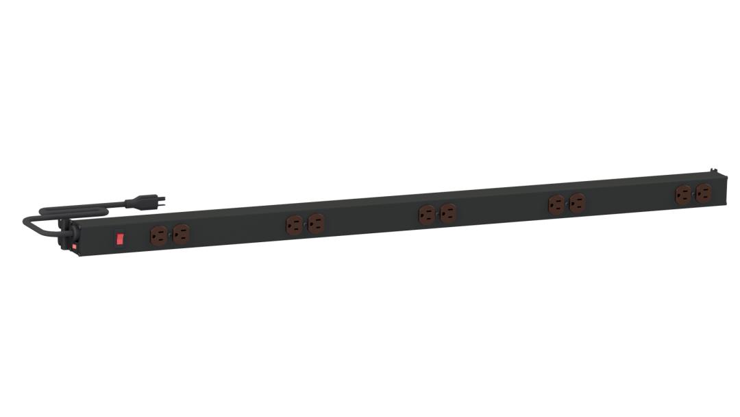 Power rail, M48, 10 outlet (NEMA 5-15R), 15 Amp | Treston