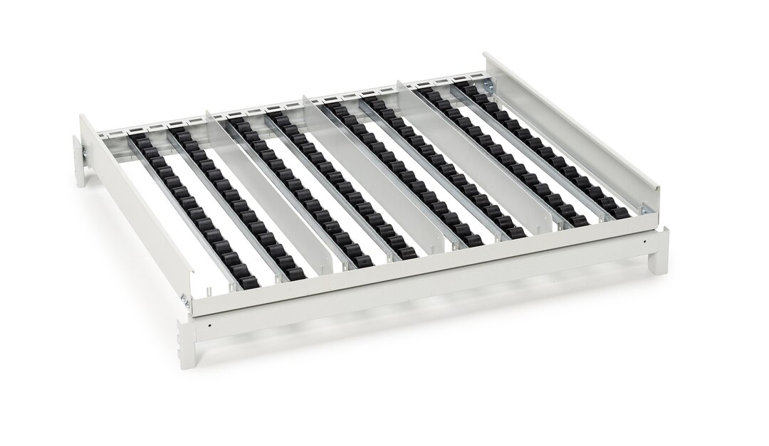 Roller top M36 FiFo Flow Rack rear extension ESD | Treston
