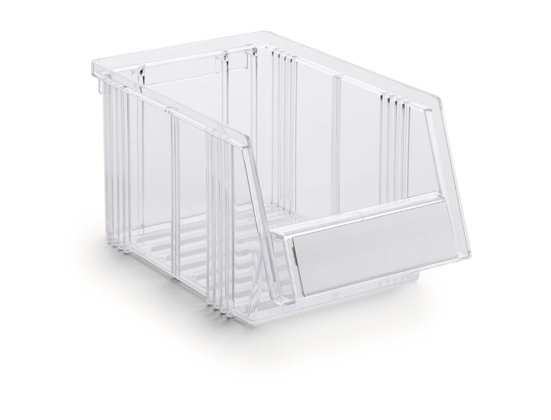 Stacking bin 5.87"x9.84"x5.12" crystal clear 30 pcs | Treston
