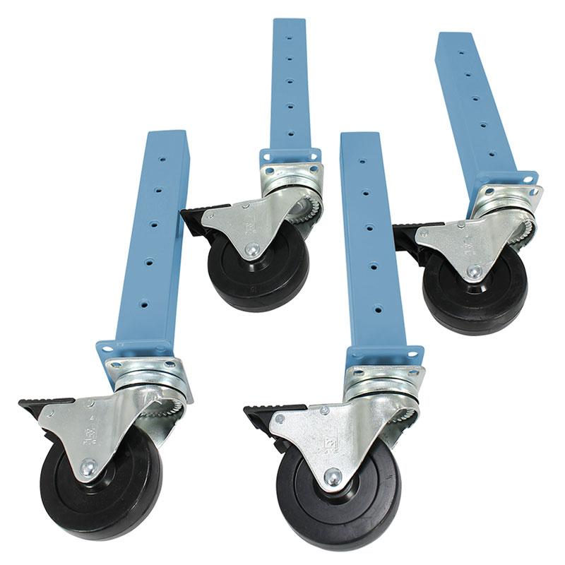 Workmaster leg extension caster set 4" caster SKY BLUE | Treston